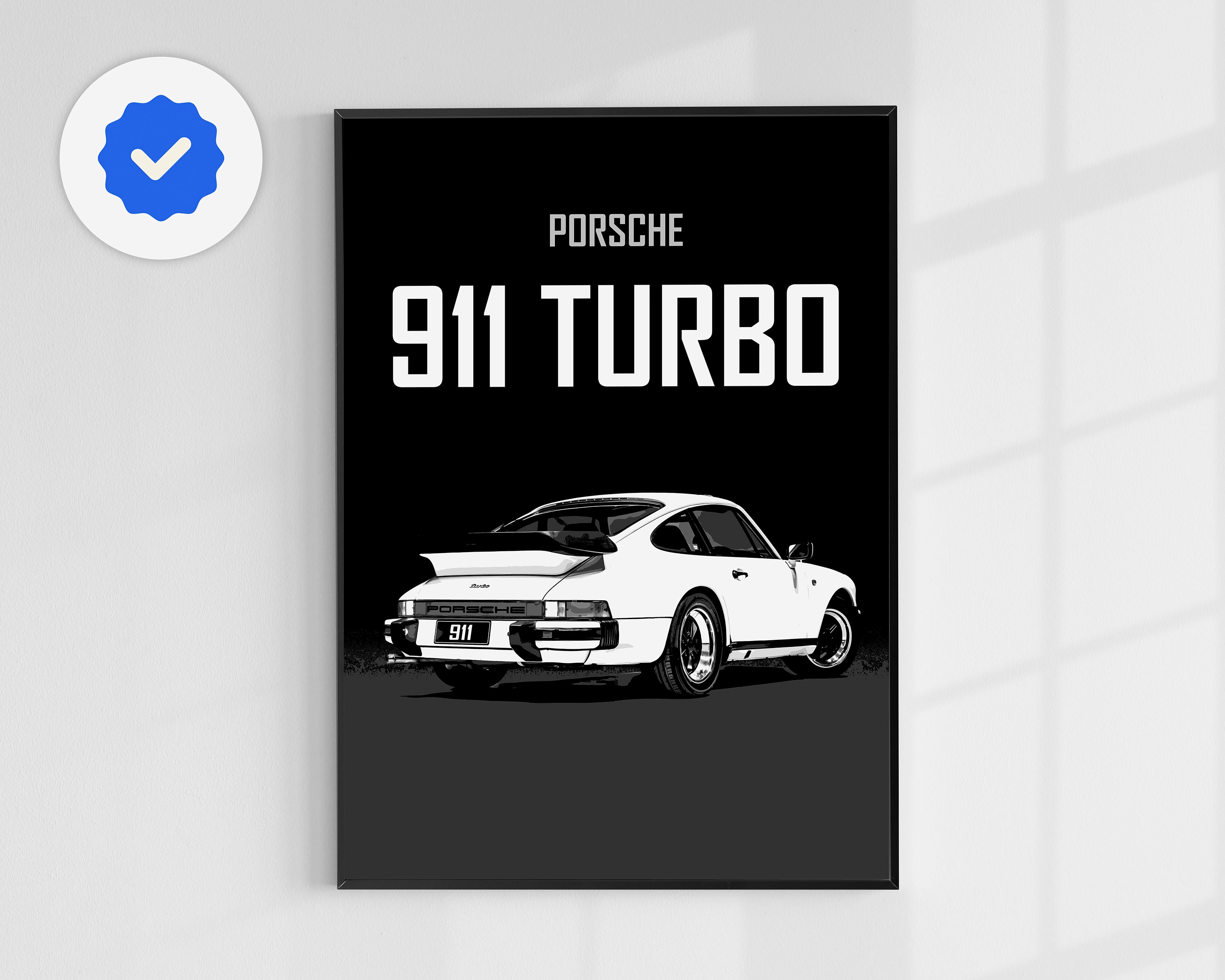 Porsche 911 Turbo Supercar Car Poster for Man, Instant Download Print ...