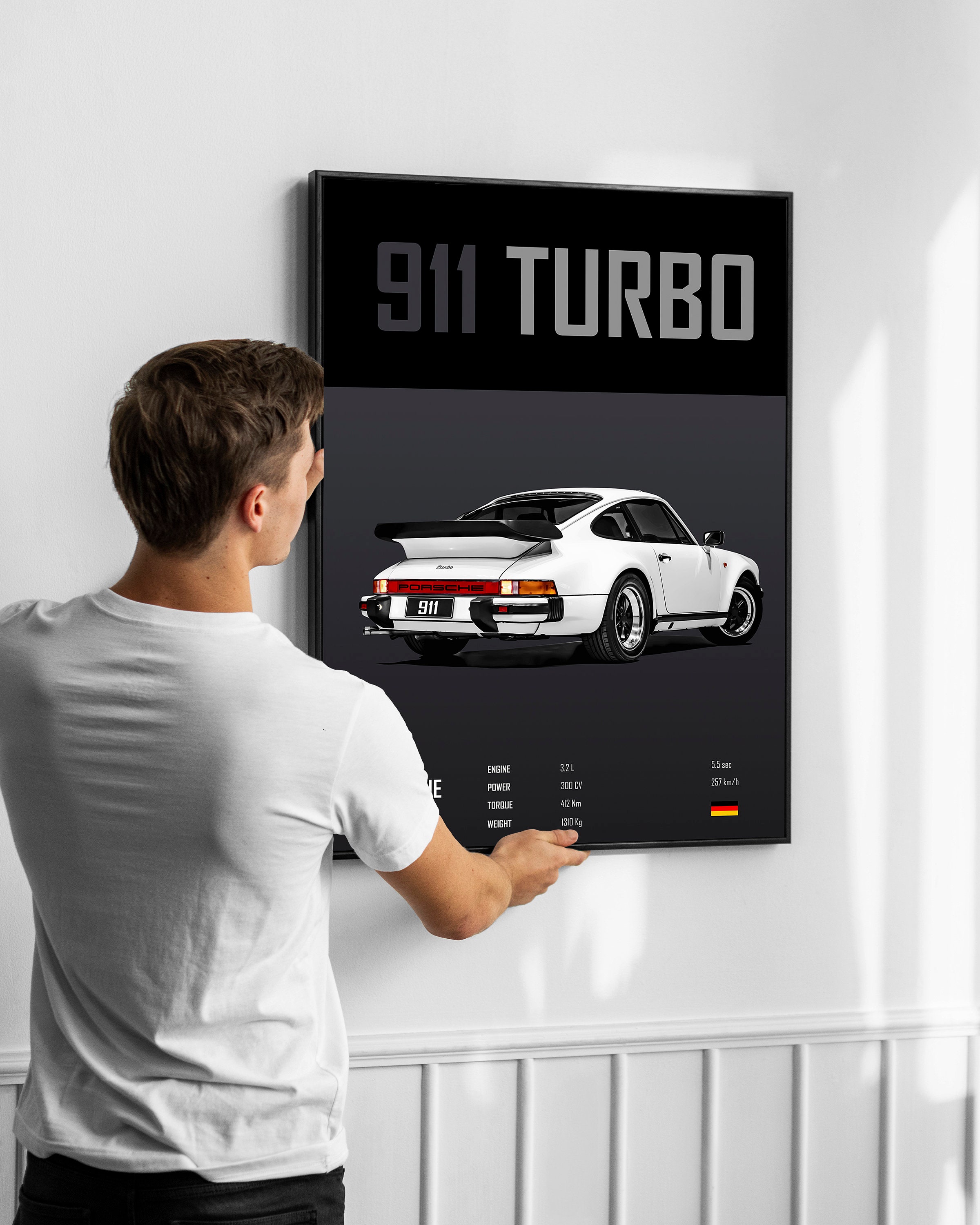 Porsche 911 Turbo Supercar Poster Car for Man Instant - Etsy