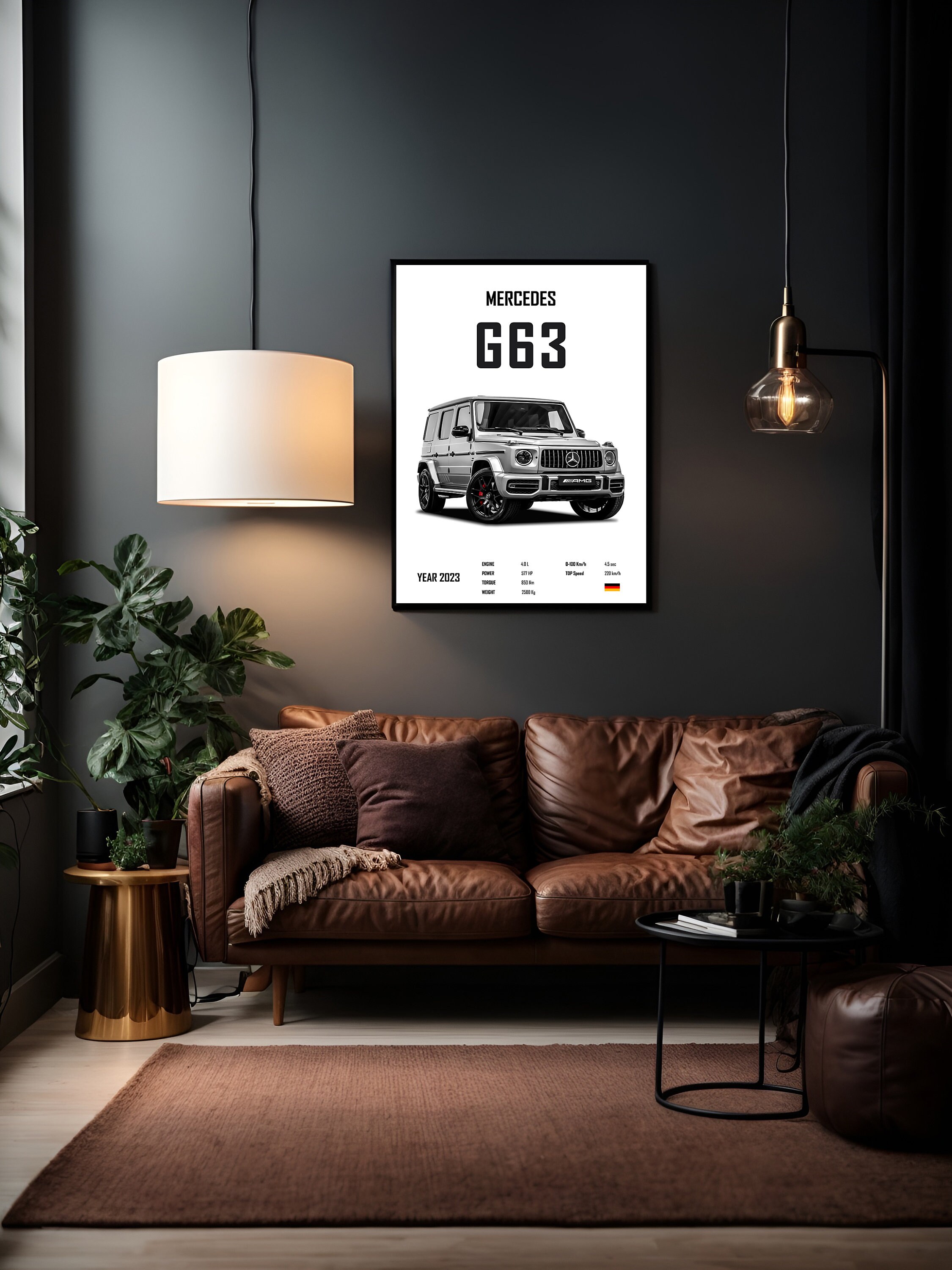 Mercedes G63 Supercar Car Poster for Man, Instant Download Print Wall ...