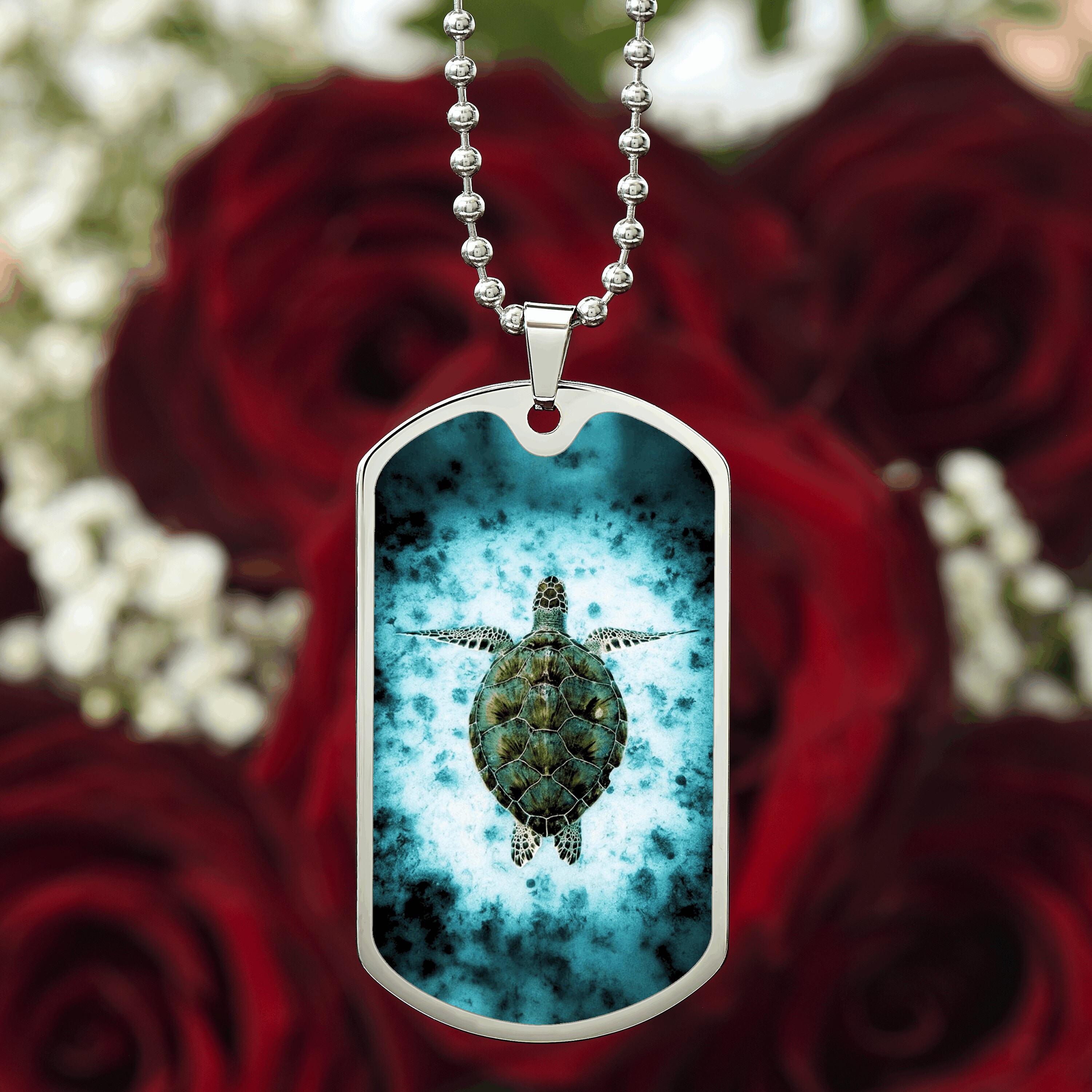 Personalized Sea Turtle , Engraved Turtle Necklace, Personalized Turtle ...