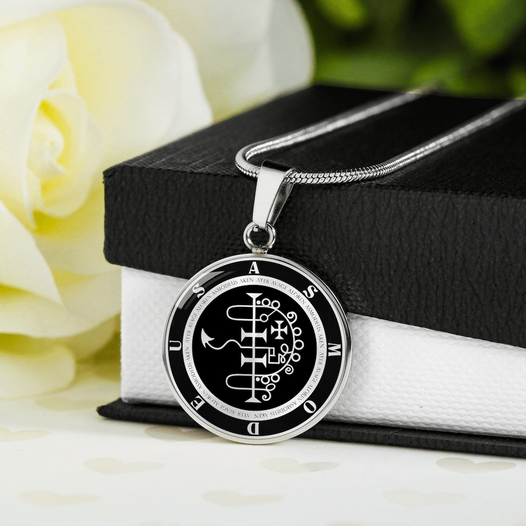 Personalized ASMODEUS SIGIL, Personalized Asmodeus Pendant, Engraved ...