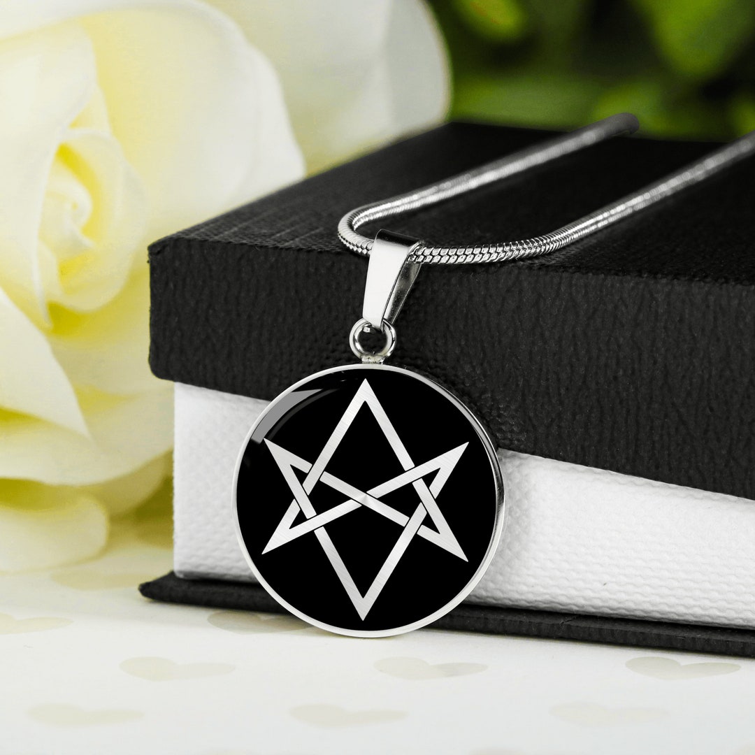 Personalized Unicursal Hexagram Necklace, Engraved Sacred Geometry ...