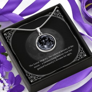 Personalized Moon Necklace , Engraved Moon Jewelry , Celestial Necklace ...