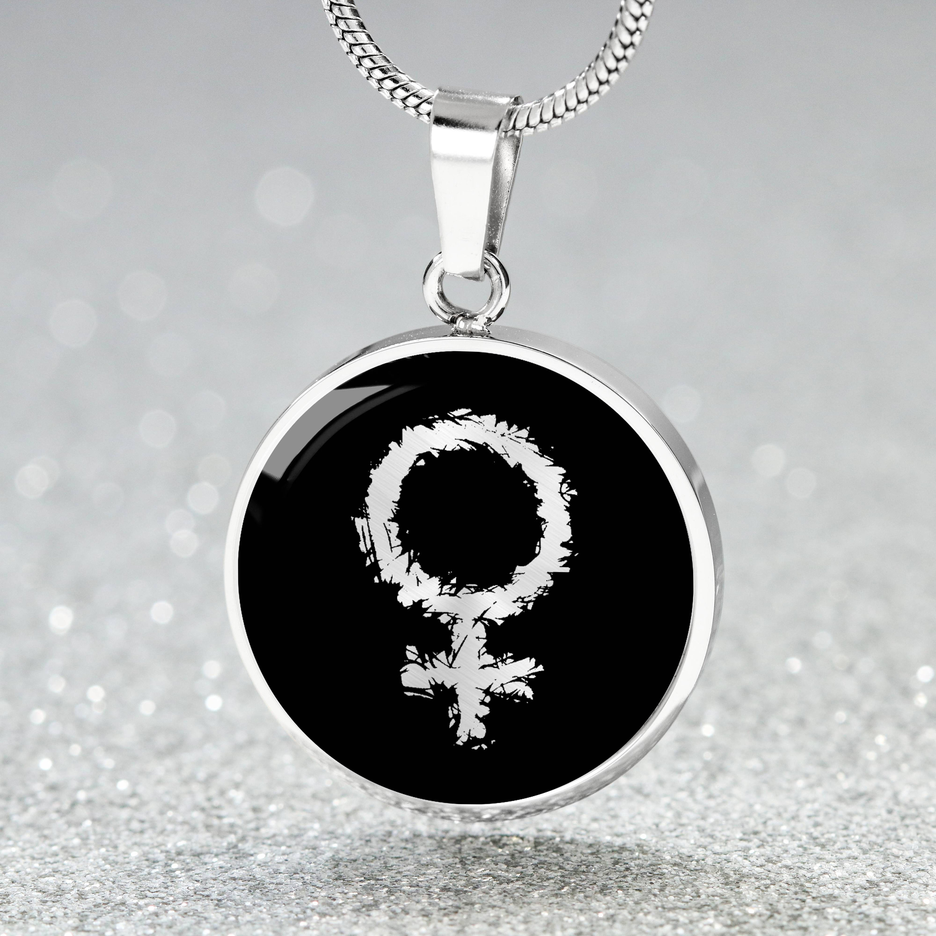 Personalized Venus Sign Necklace, Engraved Venus Symbol, Personalized ...