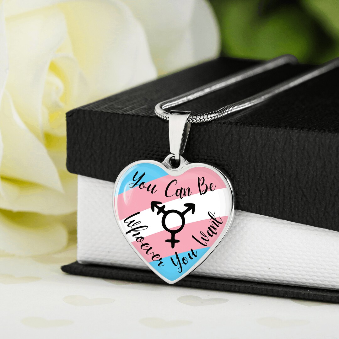 Personalized Transgender Necklace, Engraved Transgender Jewelry ...