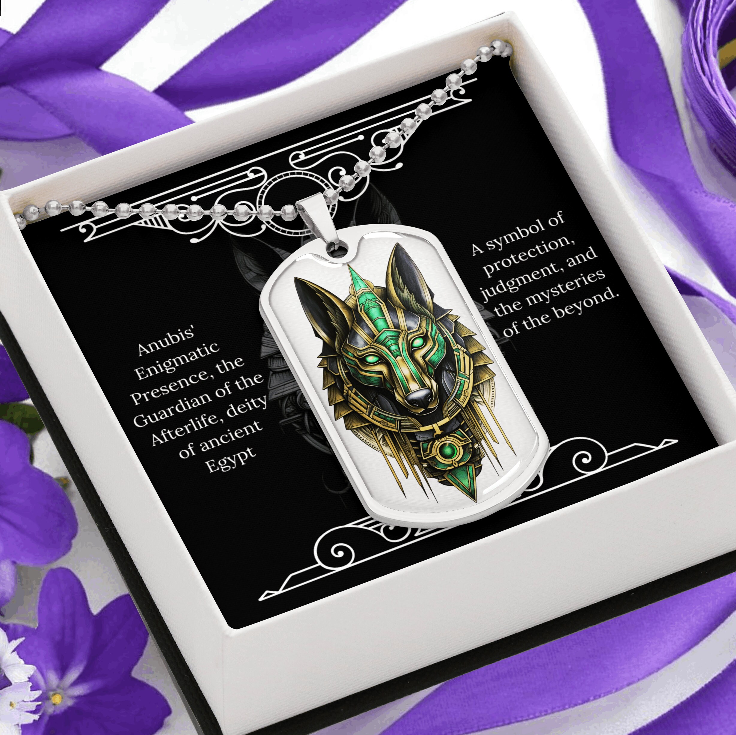 Personalized Anubis Necklace, Engraved Ancient Egyptian Necklace ...