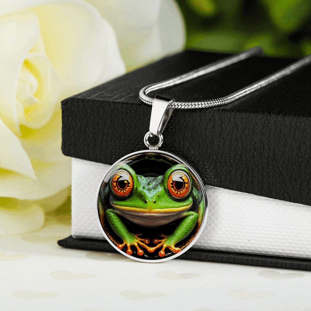 Personalized Frog Necklace, Engraved Frog Jewelry , Personalized Gifts ...