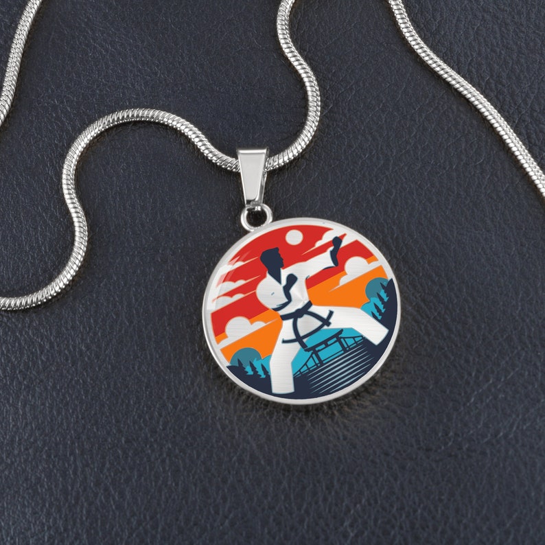 Personalized Karate Necklace, Engraved Martial Arts Jewelry ...