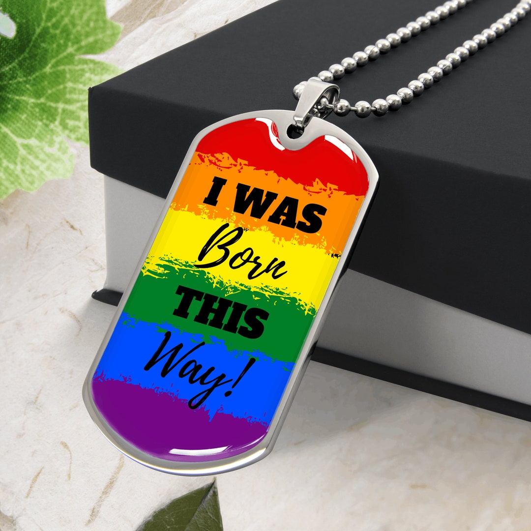 Personalized Pride Necklace , Engraved Pride Jewelry , Gay Pride ...