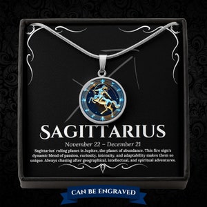 SAGITTARIUS NECKLACE, Sagittarius Pendant, Zodiac Jewelry,astrology ...