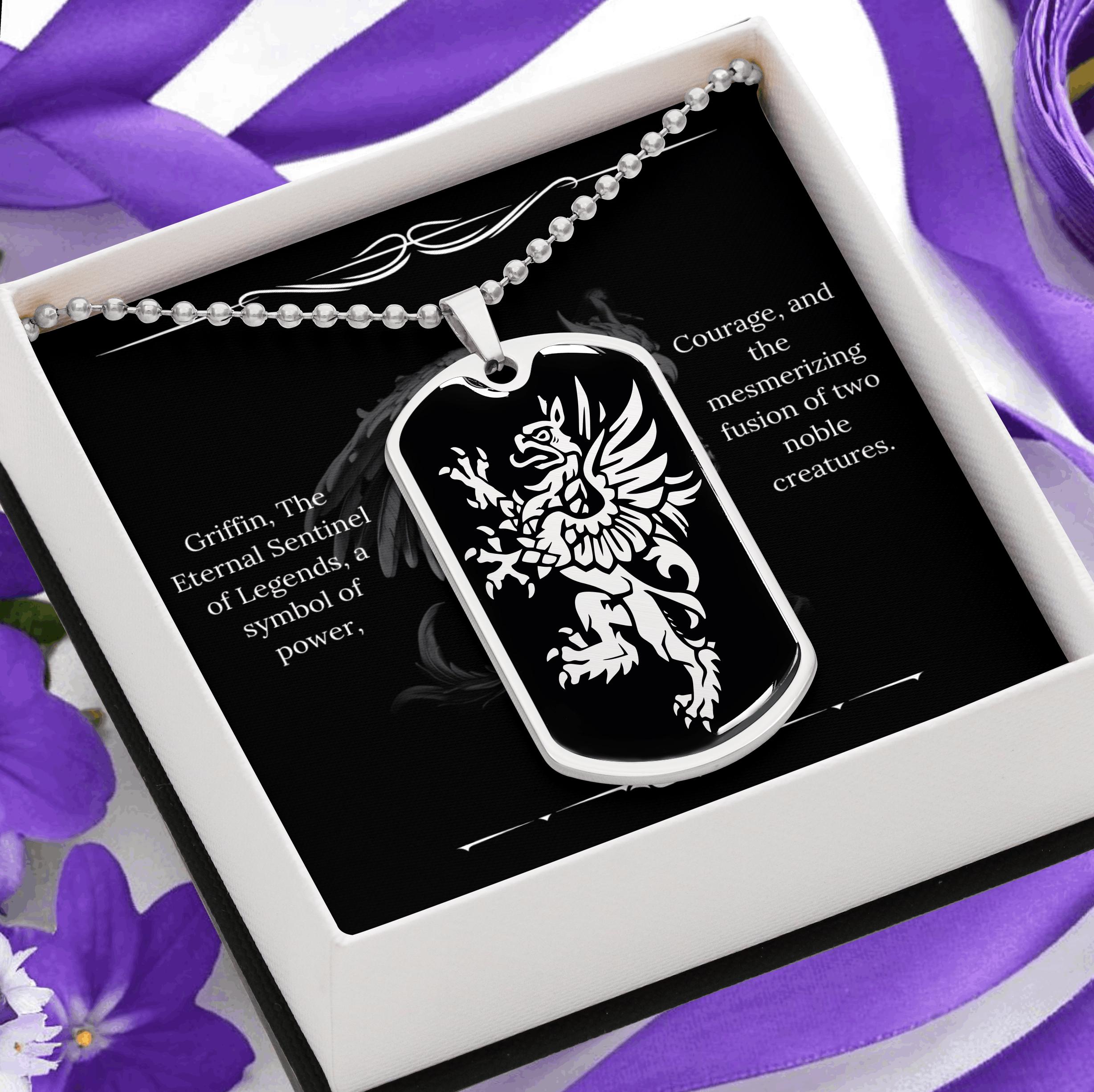 Personalized Griffin Necklace, Engraved Griffin Jewelry, Personalized ...