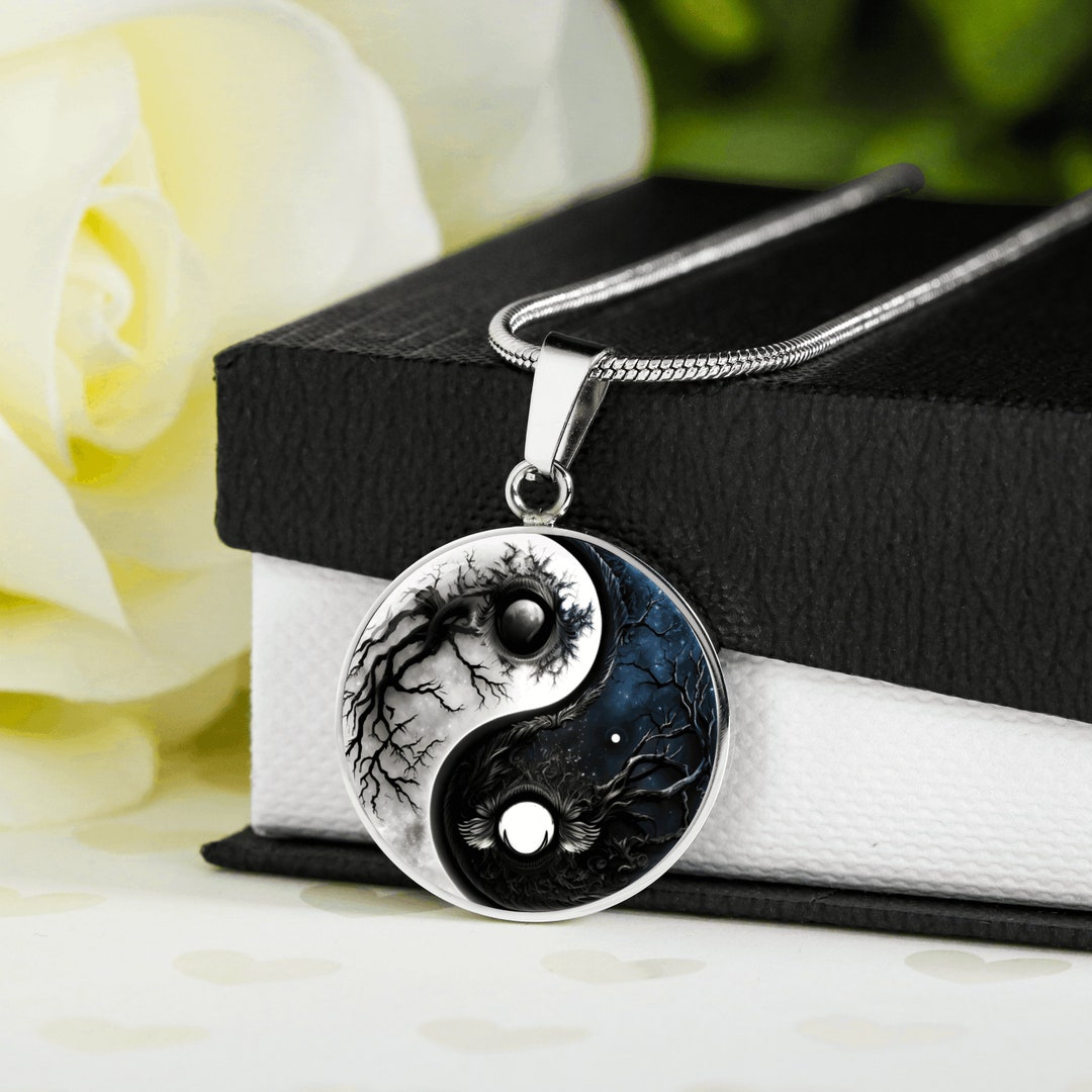 Personalized Yin Yang Necklace, Engraved Yin and Yang Jewelry ...