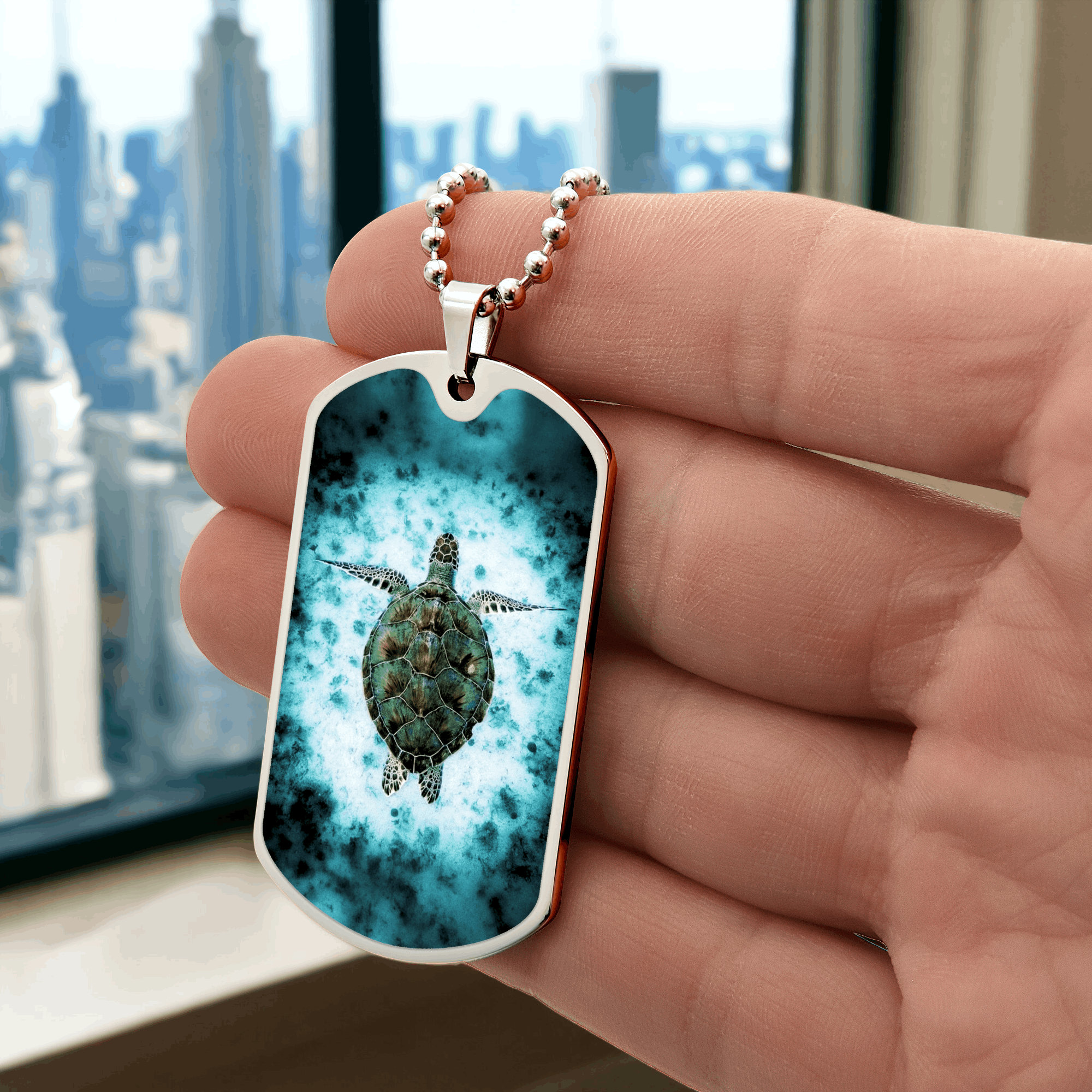 Personalized Sea Turtle , Engraved Turtle Necklace, Personalized Turtle ...