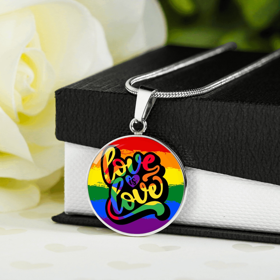 Personalized Pride Necklace , Engraved Pride Jewelry , Gay Pride ...