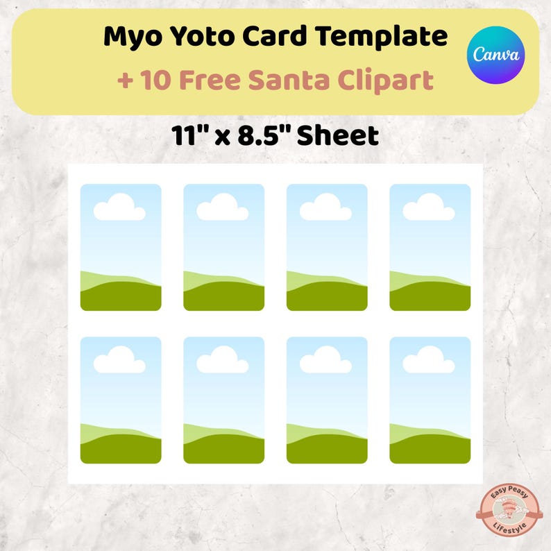 Myo Yoto Card Template, Editable DIY Card Design, Custom Canva Template ...