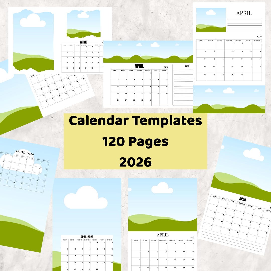 2026 PLR Calendar Template, Printable Digital Planner, Editable Canva ...