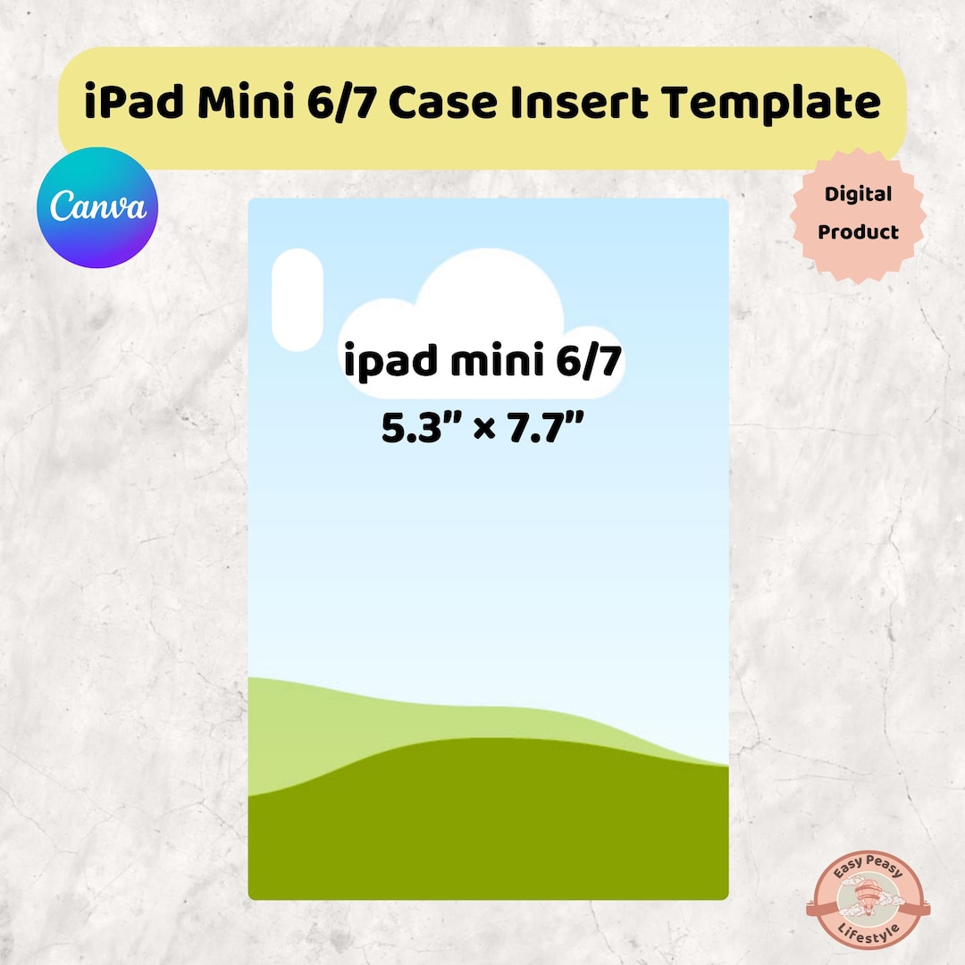 IPad Mini 6/7 Insert Template | Editable Canva Template | Digital ...