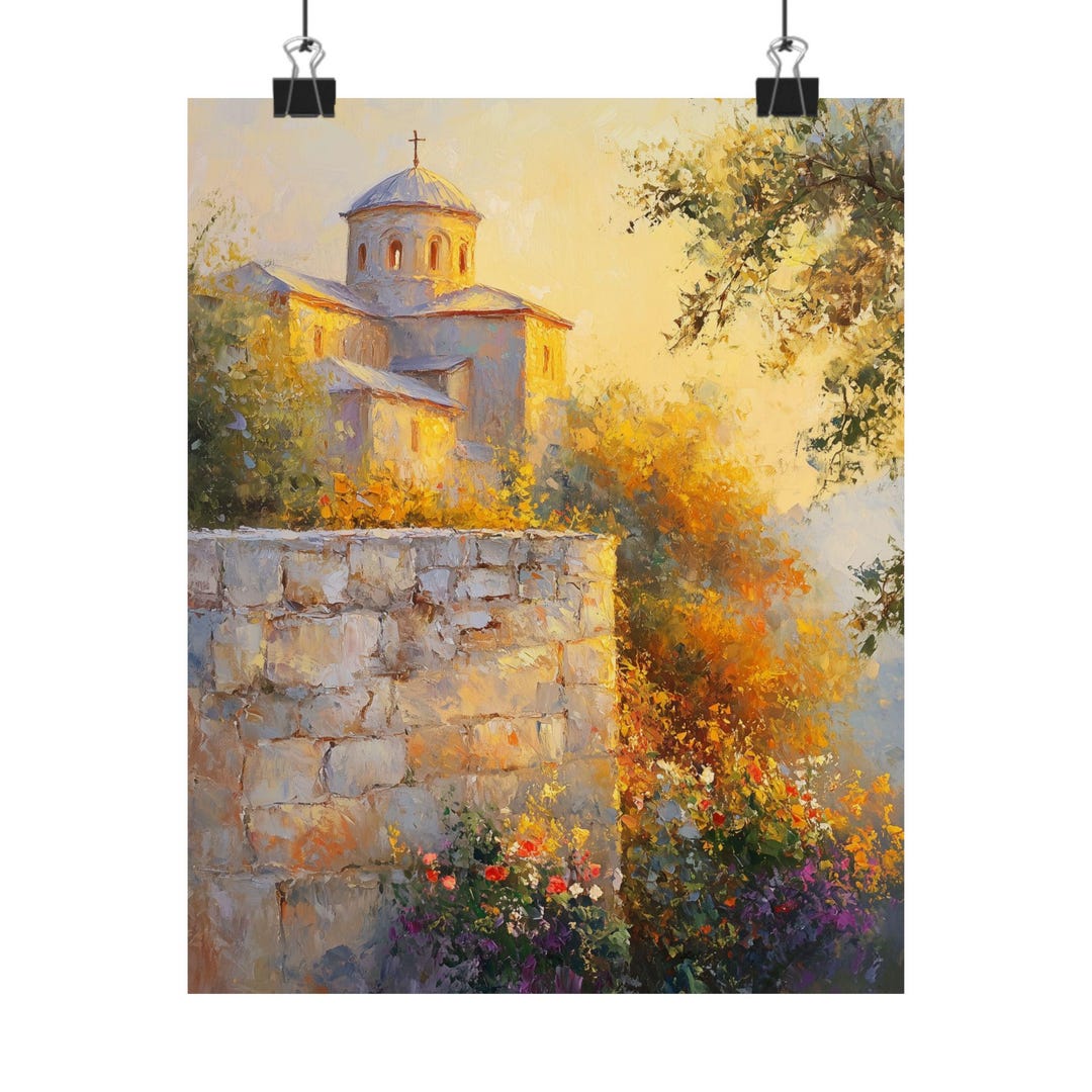 Mount Athos Art | Greek Orthodox Monastery | Byzantine Church Print ...
