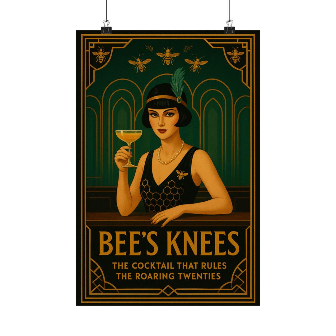 Bee's Knees Flapper Art Print: Roaring Twenties Speakeasy Poster - Etsy ...