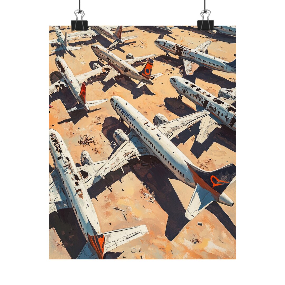 Airplane Graveyard Art Print: Aviation History Decor - Etsy
