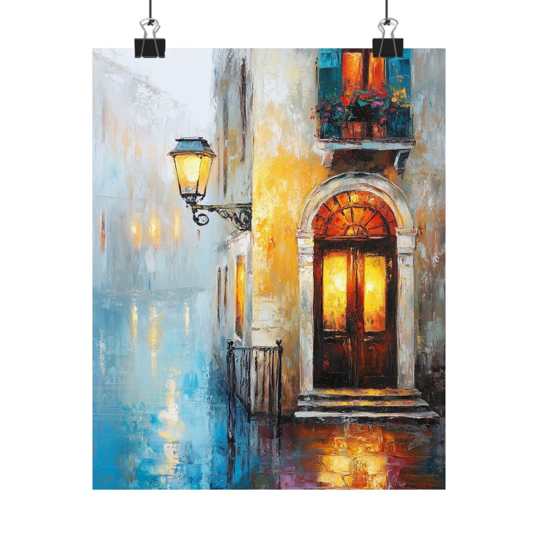 Venice Door at Night | Italian Doorway Art | Palazzo Entrance Print ...
