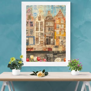 Amsterdam Canal Houses Art Print | Dutch Architecture Wall Art ...