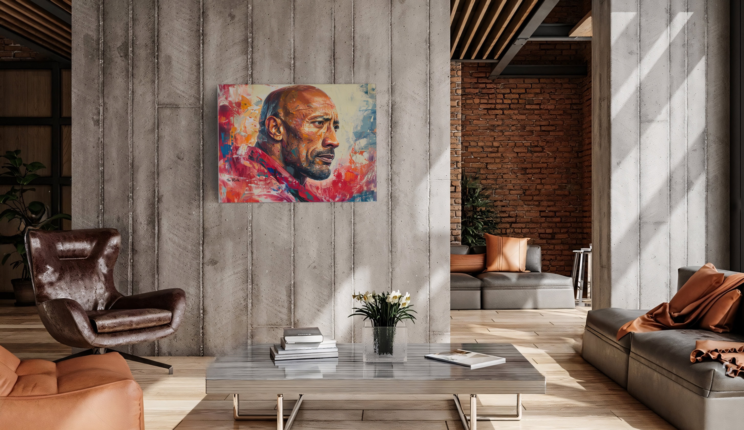 Gift for Dwayne the Rock Johnson Fans, Canvas Dwayne Johnson Poster ...