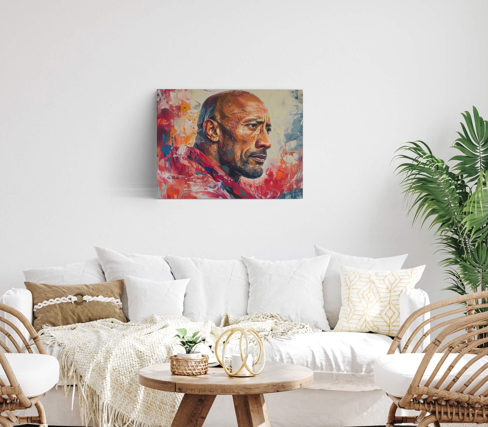 Gift for Dwayne the Rock Johnson Fans, Canvas Dwayne Johnson Poster ...