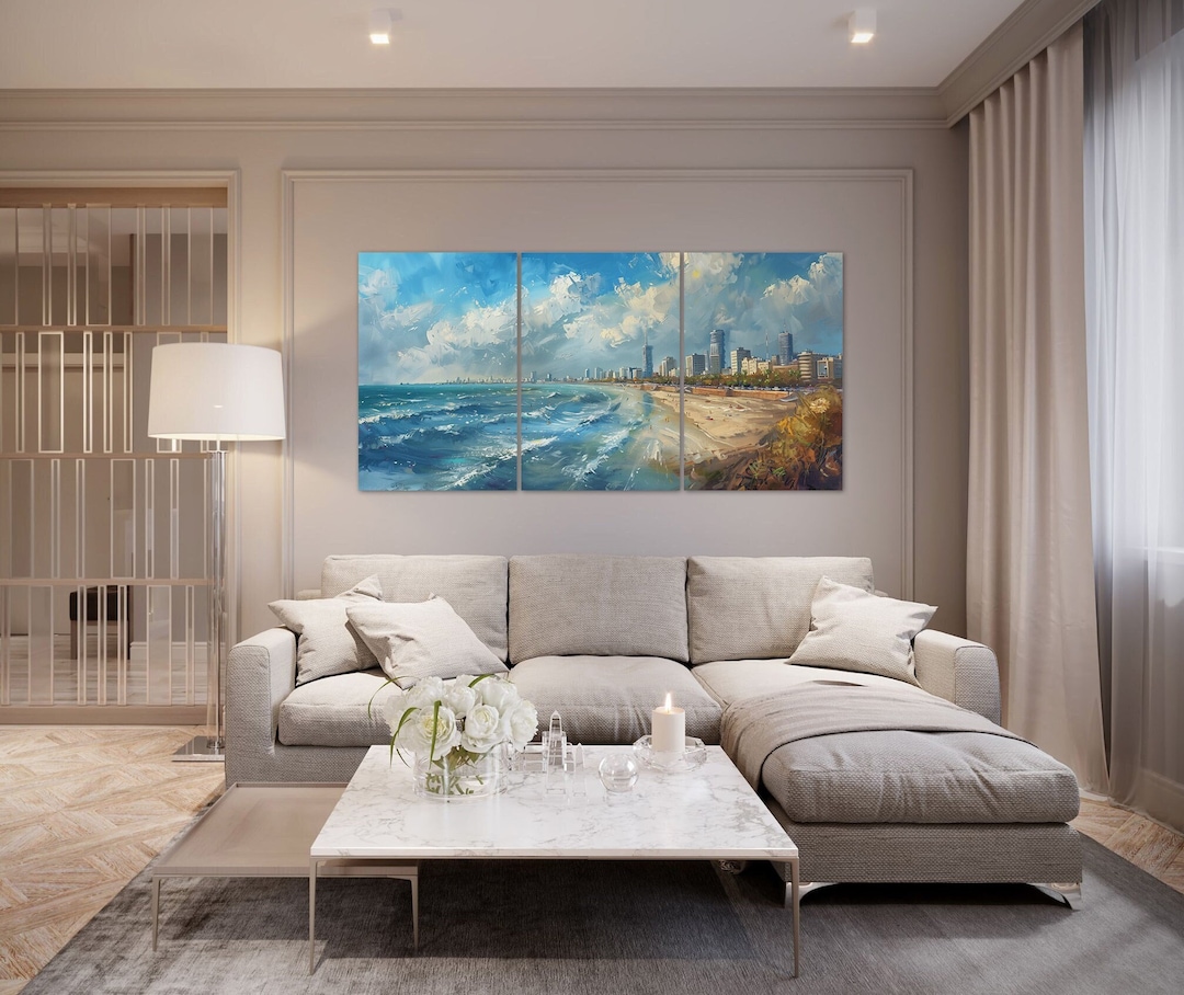 Israel Digital Oil Painting for Sale, Tel Aviv Art, Tel Aviv Painting ...