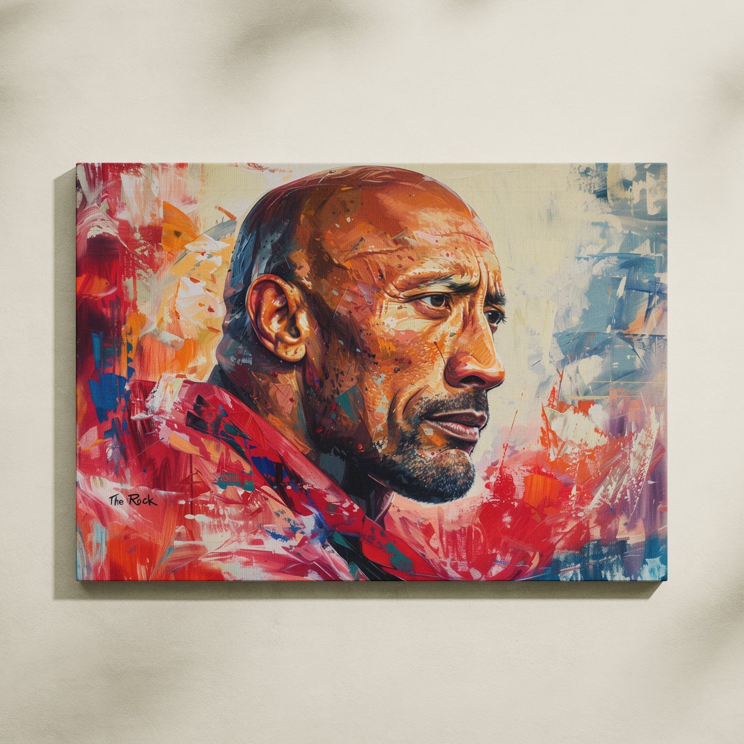 Gift for Dwayne the Rock Johnson Fans, Canvas Dwayne Johnson Poster ...