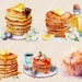 Clipart Breakfast PNG Pancakes Waffles Food Drink Watercolor Clip Art ...