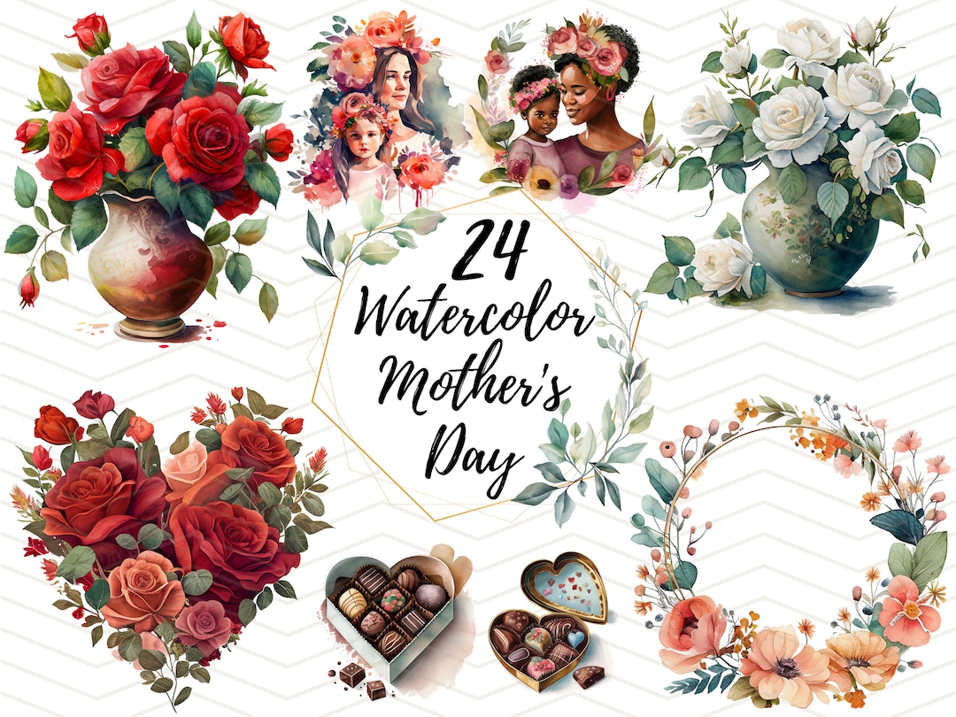 Mothers Day Clipart - Floral Clipart - Flowers Clipart - Love Clipart ...