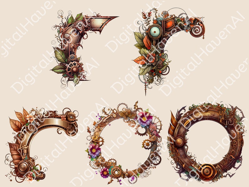 Steampunk Clipart Border Invitation Steam Punk Border Clip Art ...