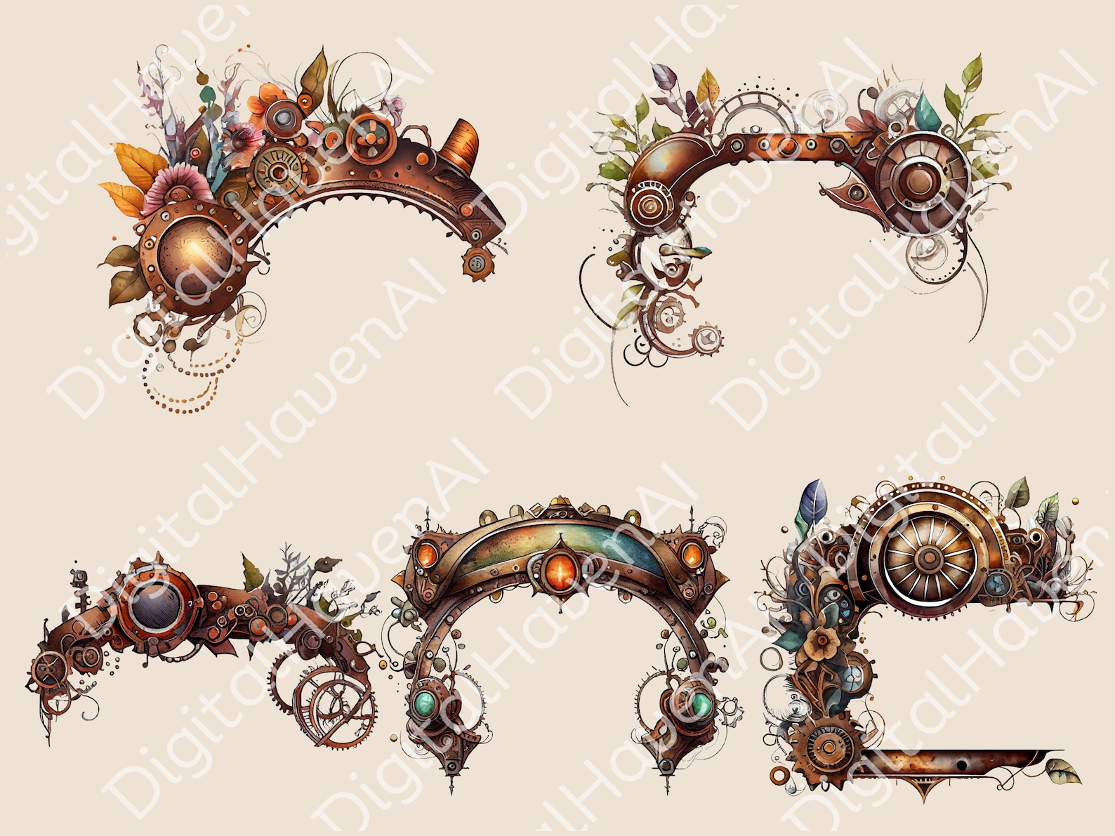 Steampunk Clipart Border Invitation Steam Punk Border Clip Art ...