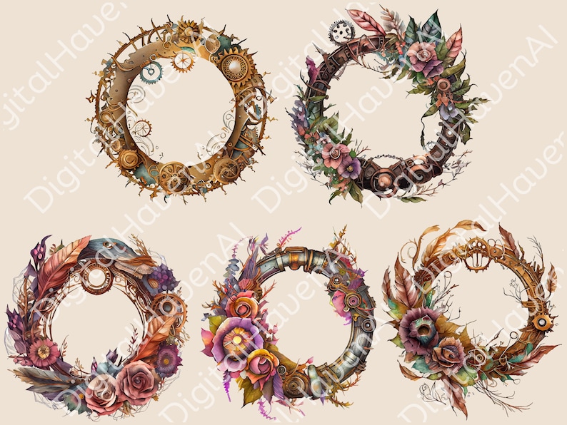 Steampunk Clipart Border Invitation Steam Punk Border Clip Art ...