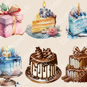 Birthday Party Clipart Set - Cake Balloons Presents Clip Art ...