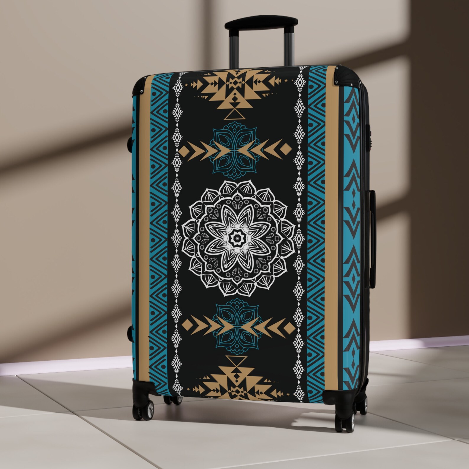 Aztec Tribal Luggage | Matching Suitcases | Carry on With Wheels | Hard ...