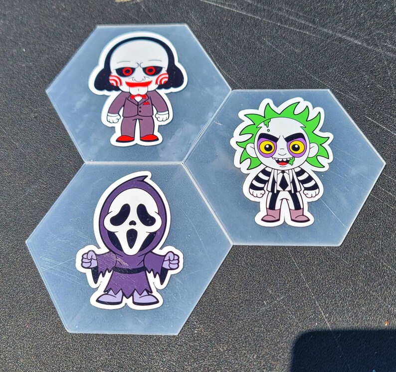 Horror Chibi Stickers Halloween Slasher Freddy Ghostface Annabell the ...