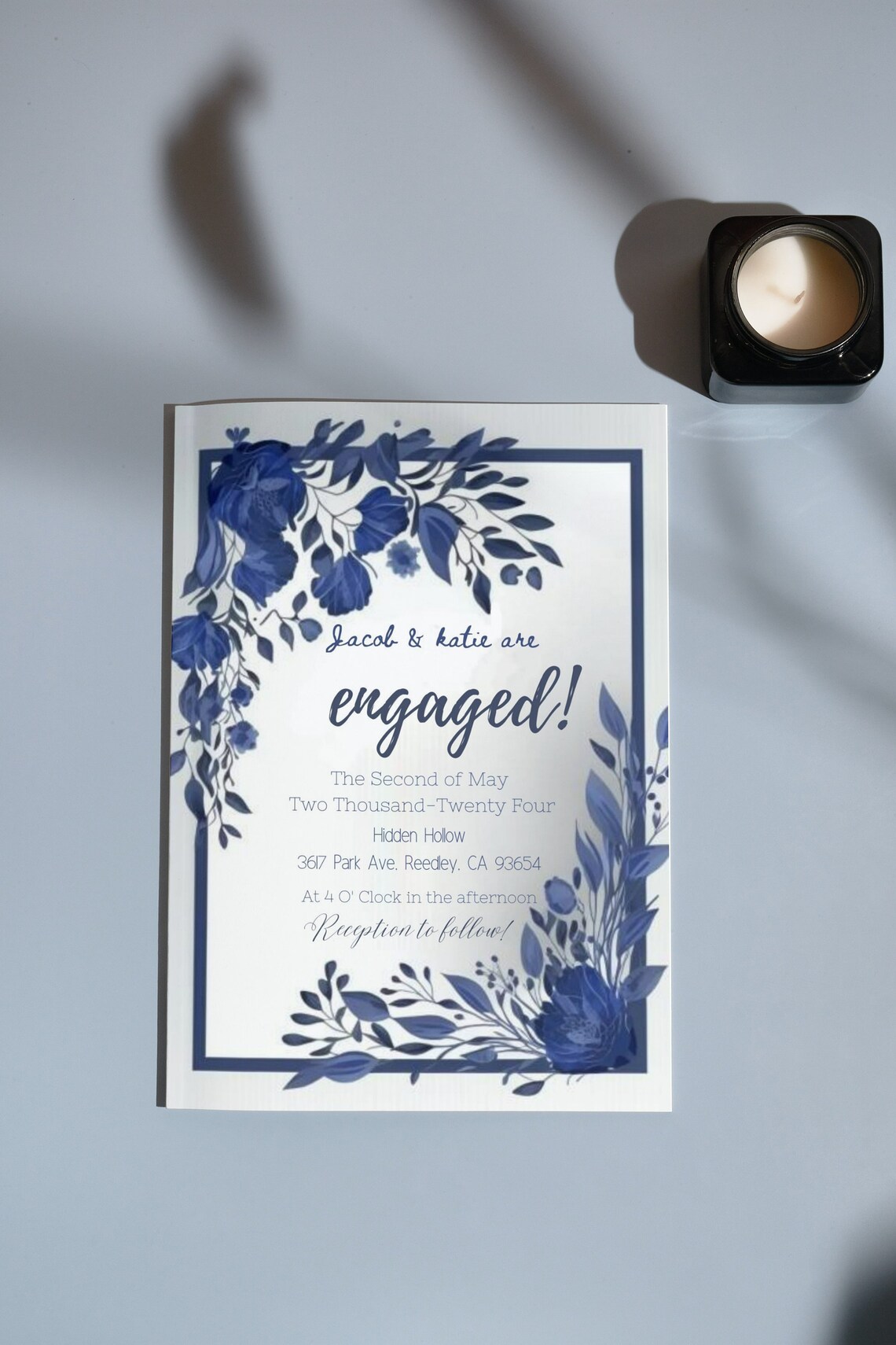 Delft Blue Wedding Invitation Template Digital Wedding Invitation ...
