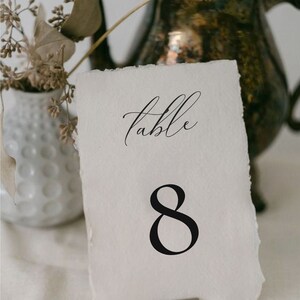 Elegant Wedding Table Numbers Template Modern Table Numbers Reception ...