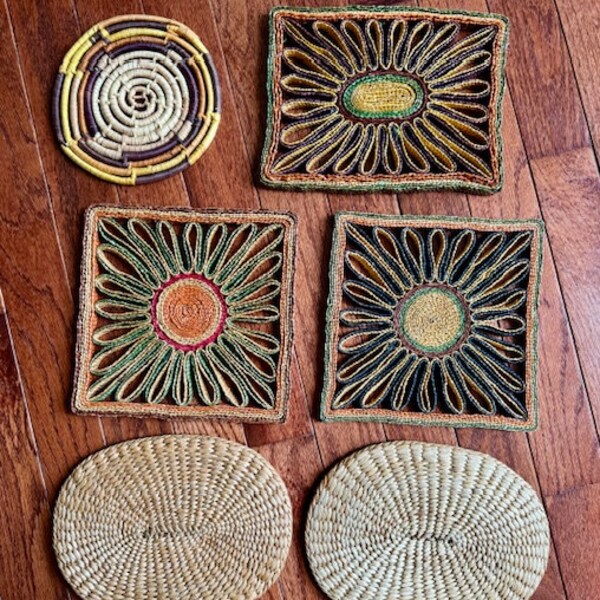 Straw Trivets - Etsy