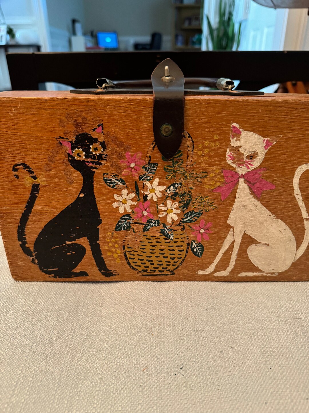 Handpainted Vintage Wooden Box Purse - Etsy