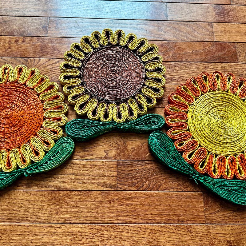 Straw Trivets - Etsy