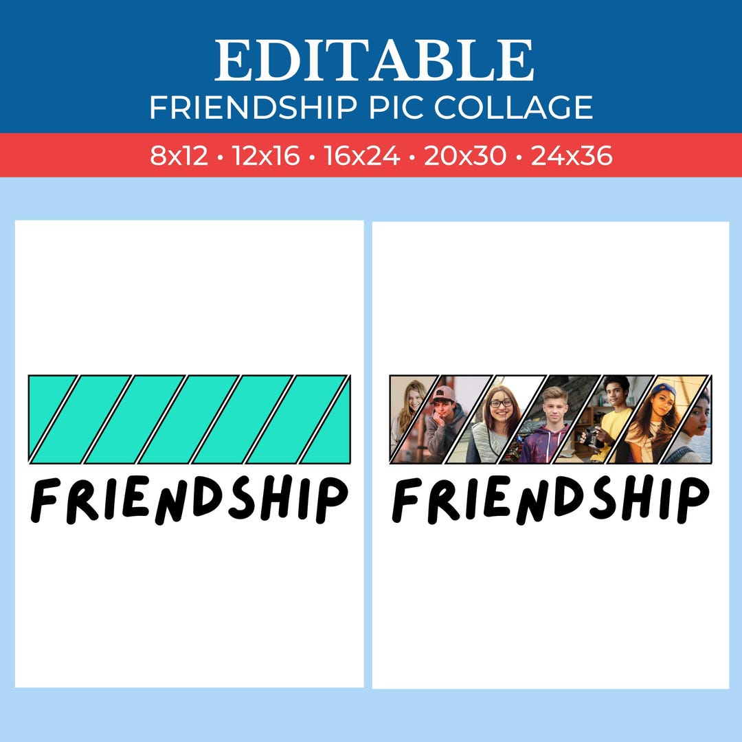 Customize Friendship Picture Collage - Personalized Photo Collage ...