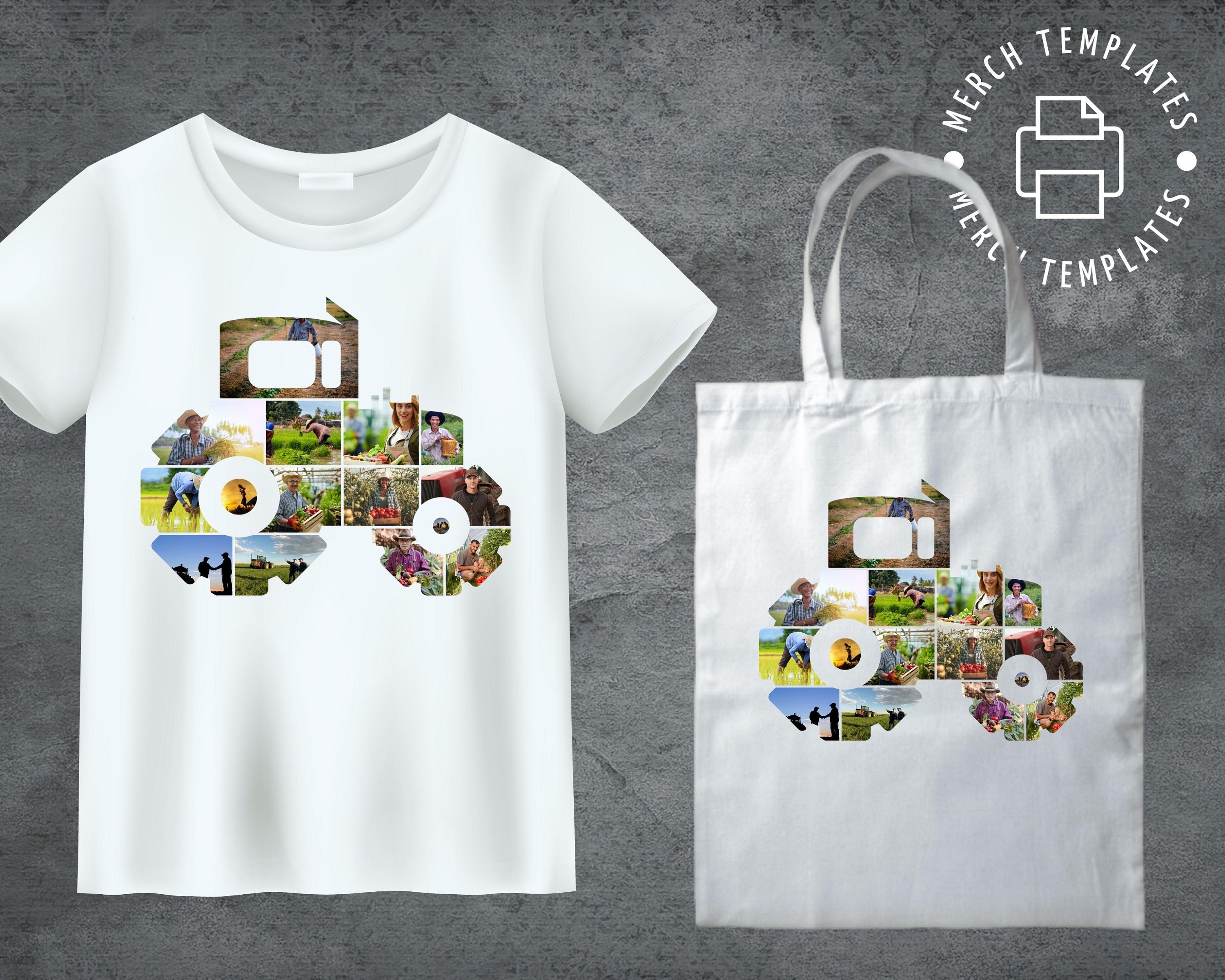 PRINTABLE Tractor Gift Collage Template | Editable Collage Tractor ...