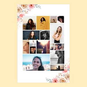 Editable 15 Photo Funeral Collage Stand | Celebrating the Life of Your ...