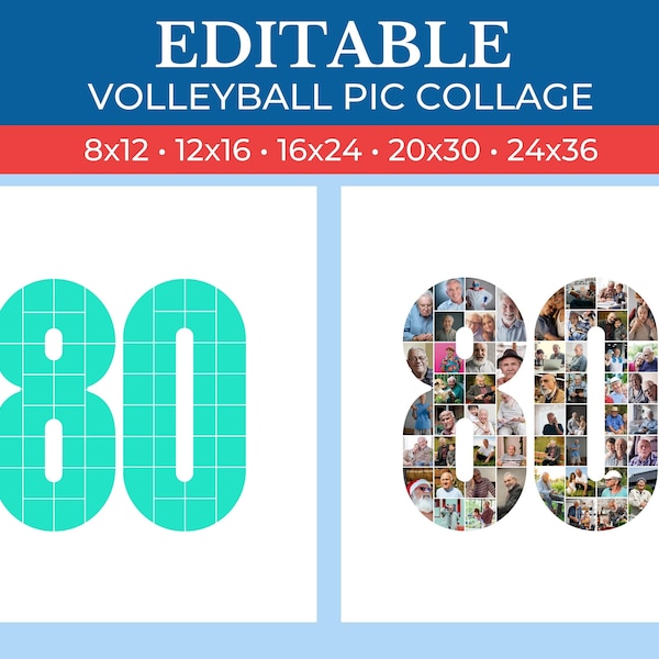 80th Birthday Photo Collage - Etsy