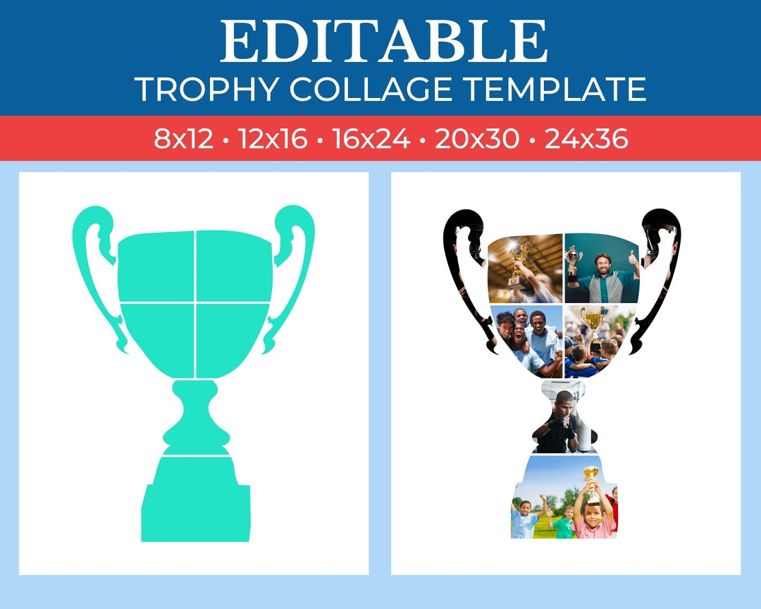 Picture Collage Trophy Template | Gridart Canva | Image Collage | Pic ...