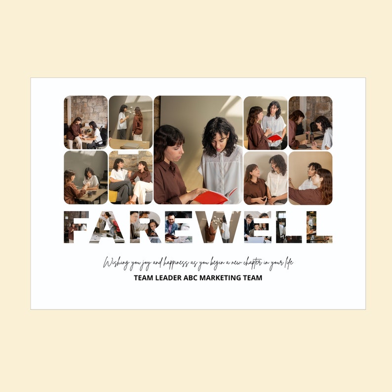 Despedida Party Collage | Parting Gift | Farewell Photo Collage | Canva ...