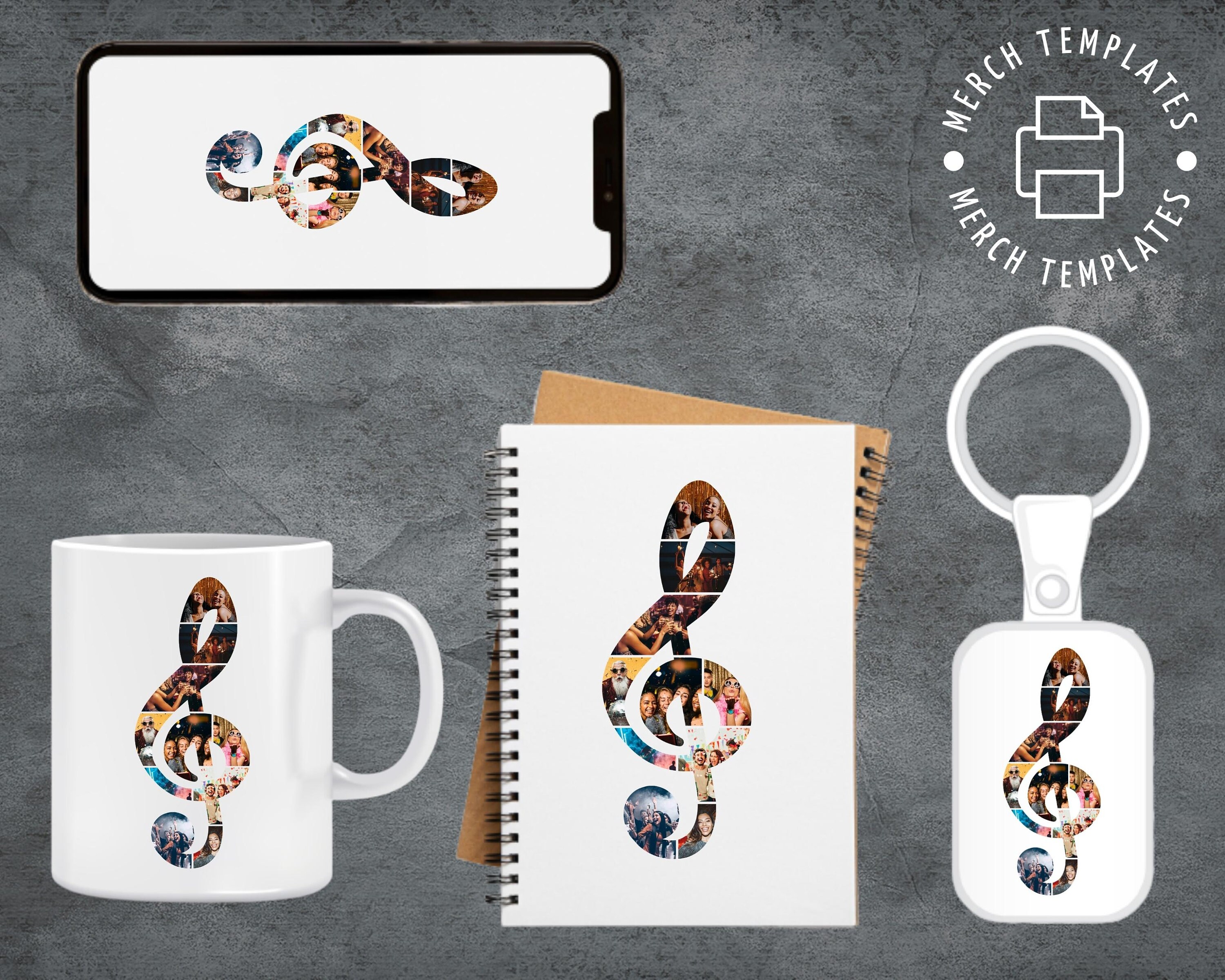 Picture Collage Music Note Template | Gridart Canva | Image Collage ...